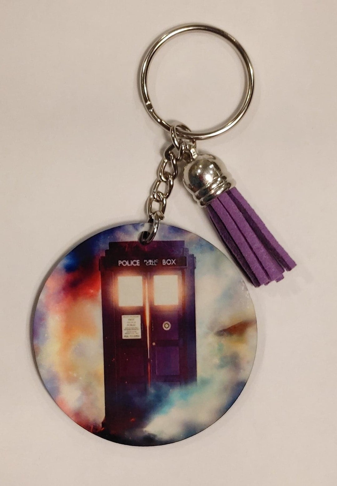 Blue Box in the Sky Keychain - Etsy