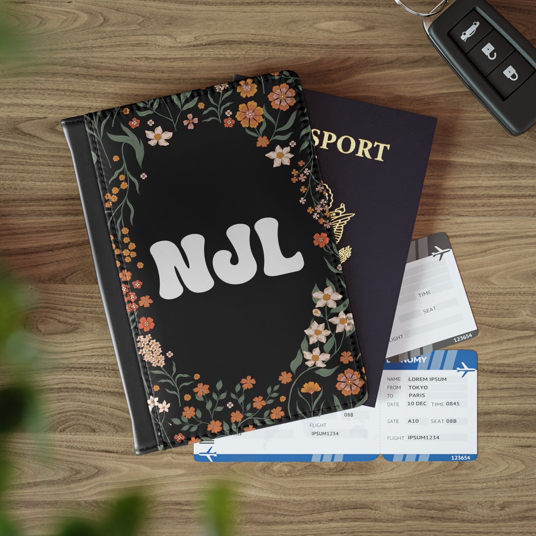 Retro Personalized Passport Holder, Passport Cover, Passport Wallet ...