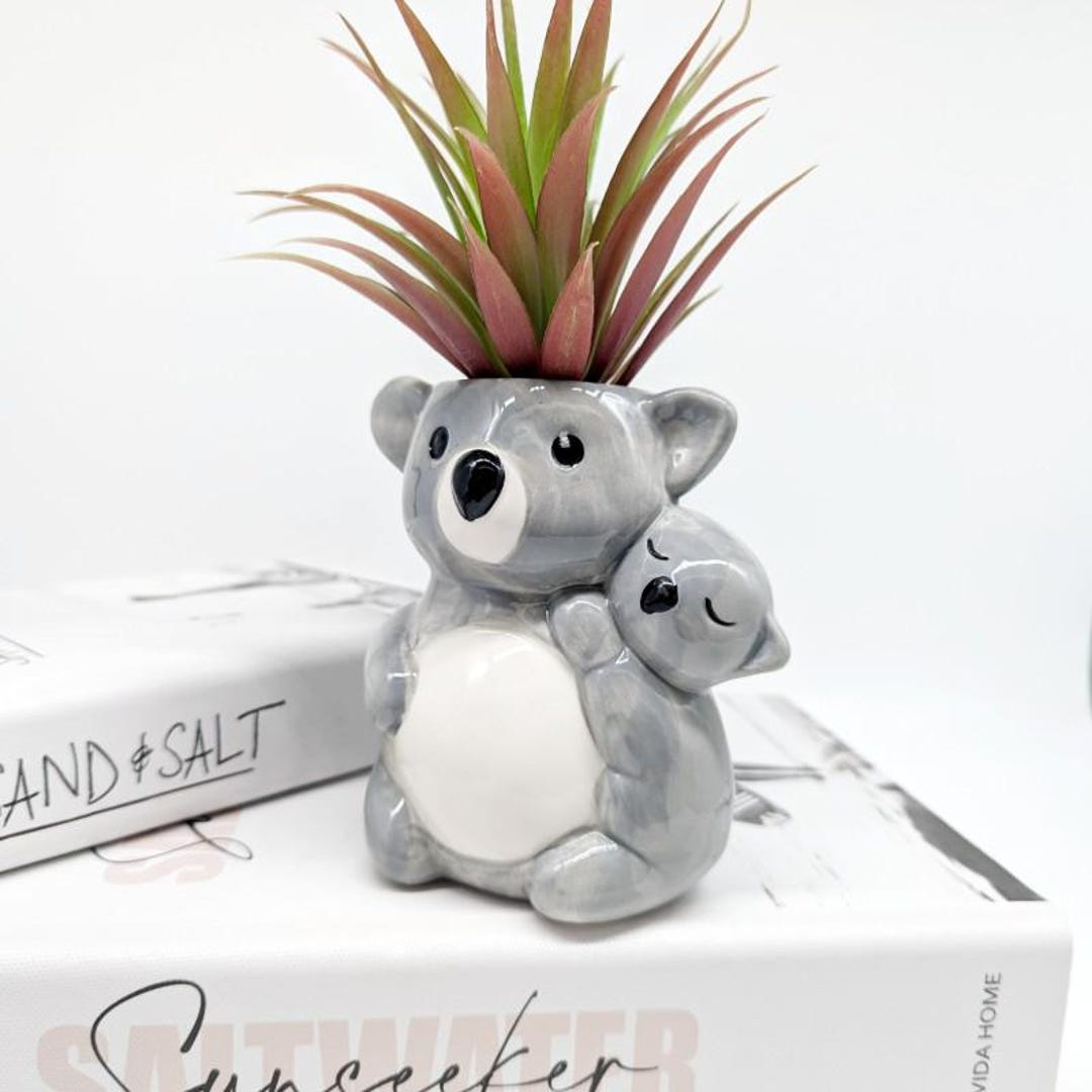 Mommy Baby Koala Planter Pot | Koala Gifts | Succulent Planter - Etsy