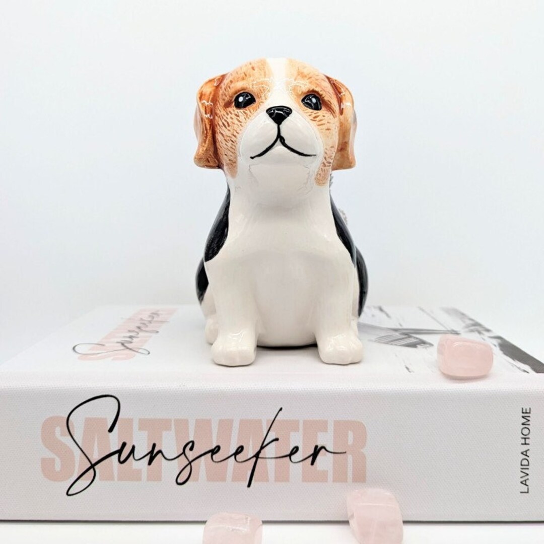 Sitting Dog Ceramic Planter Pot | Beagle Planter | Beagle Dog Gifts ...