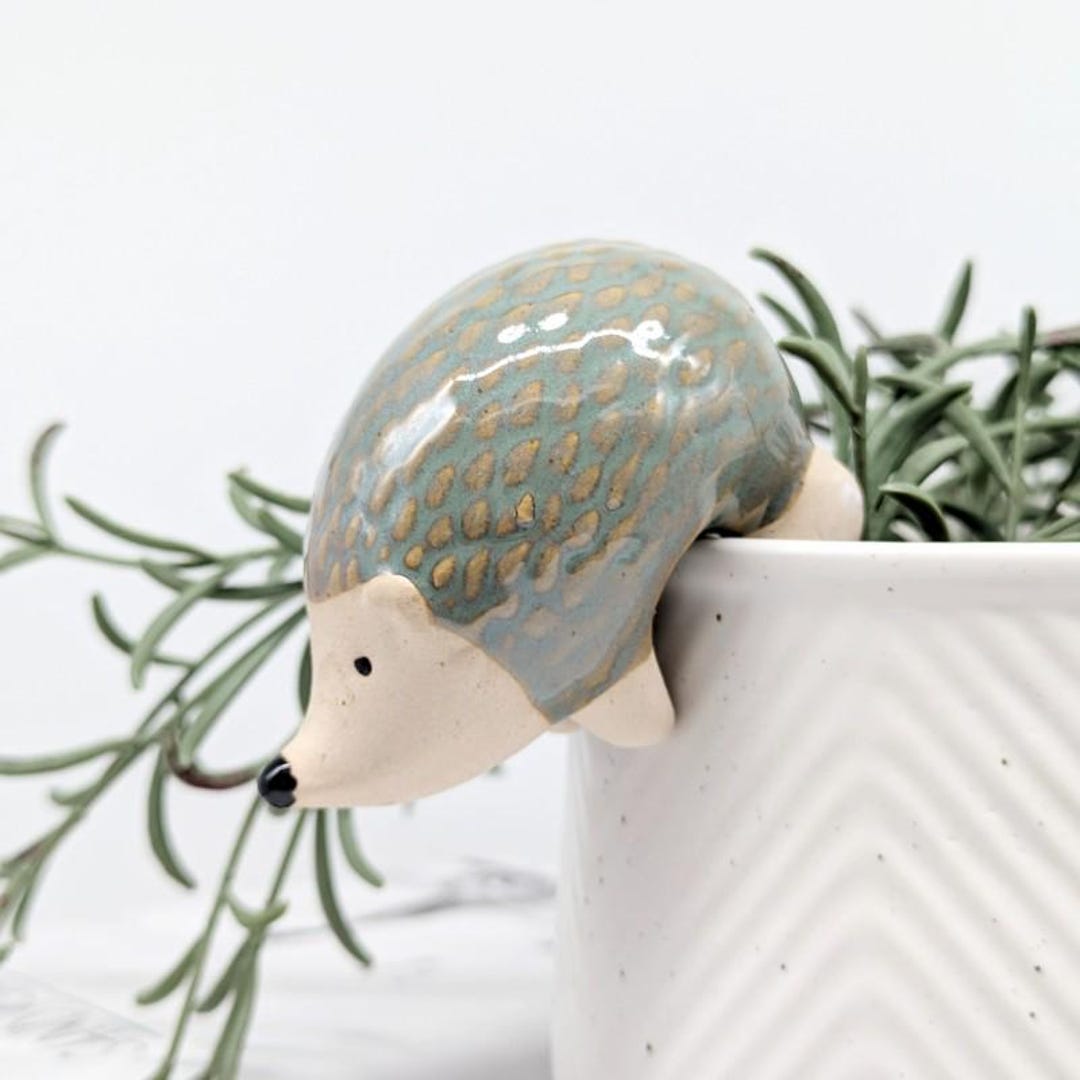 Grey Hedgehog Pot Hanger Sitter | Pot Climber | Pot Buddy | Pot Pal ...