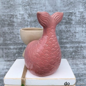 Pink Sea Mermaid Planter Pot, 14cm | Mermaid Decor | Mermaid Gifts ...