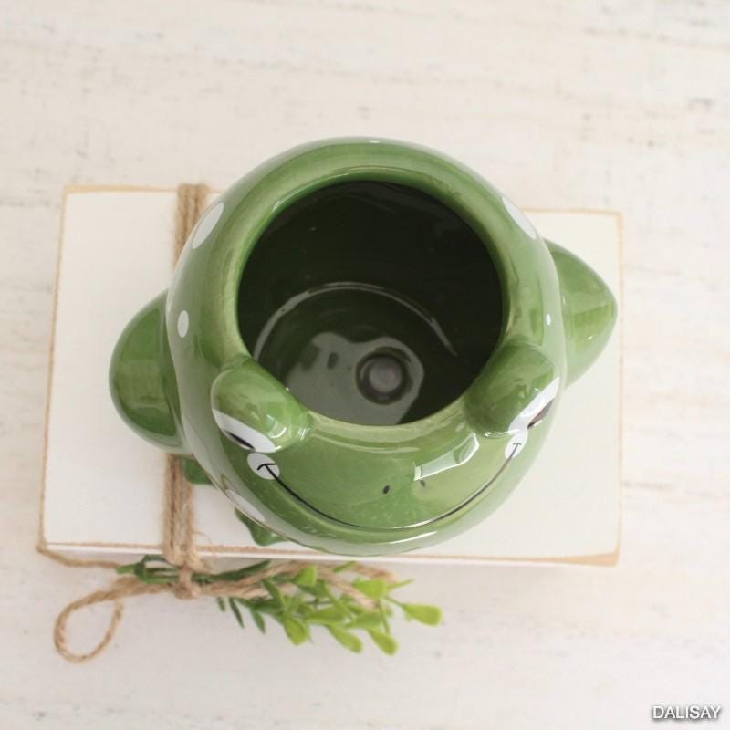 Green Happy Frog Planter Pot - Etsy