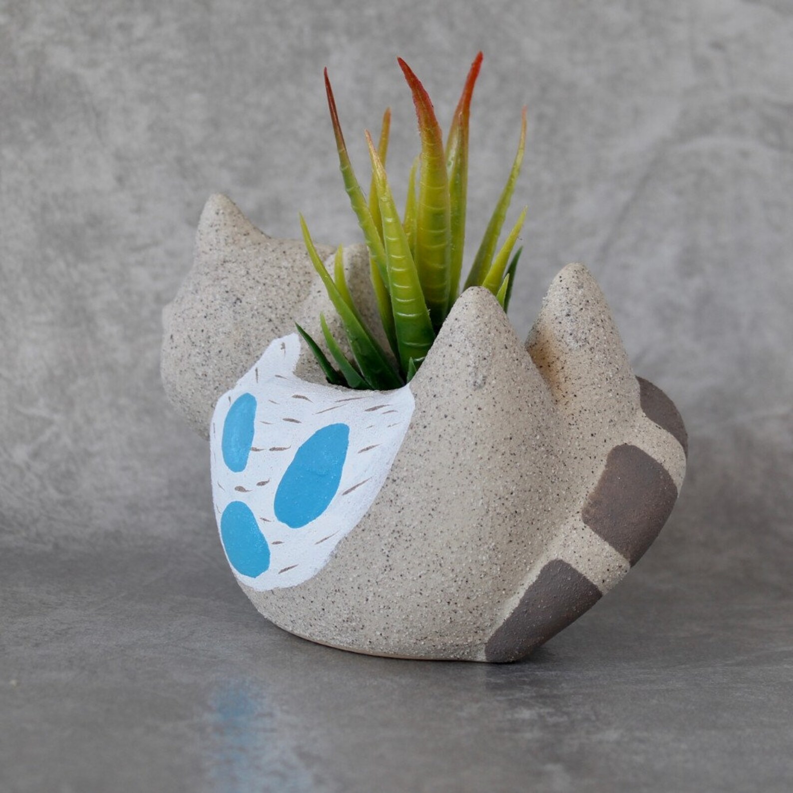 Blue and White Fox Pot Planter Fox Planter Fox Succulent - Etsy