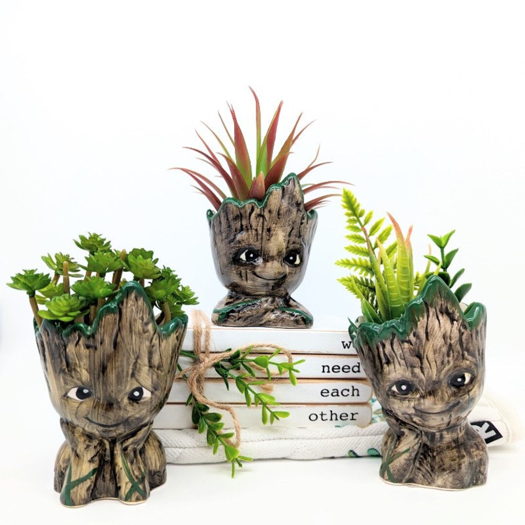 Groot Ceramic Planter Pot | Marvel Character Panter | Gift for Groot ...