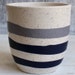 Navy Blue Stripes Planter Pot, 12cm - Etsy