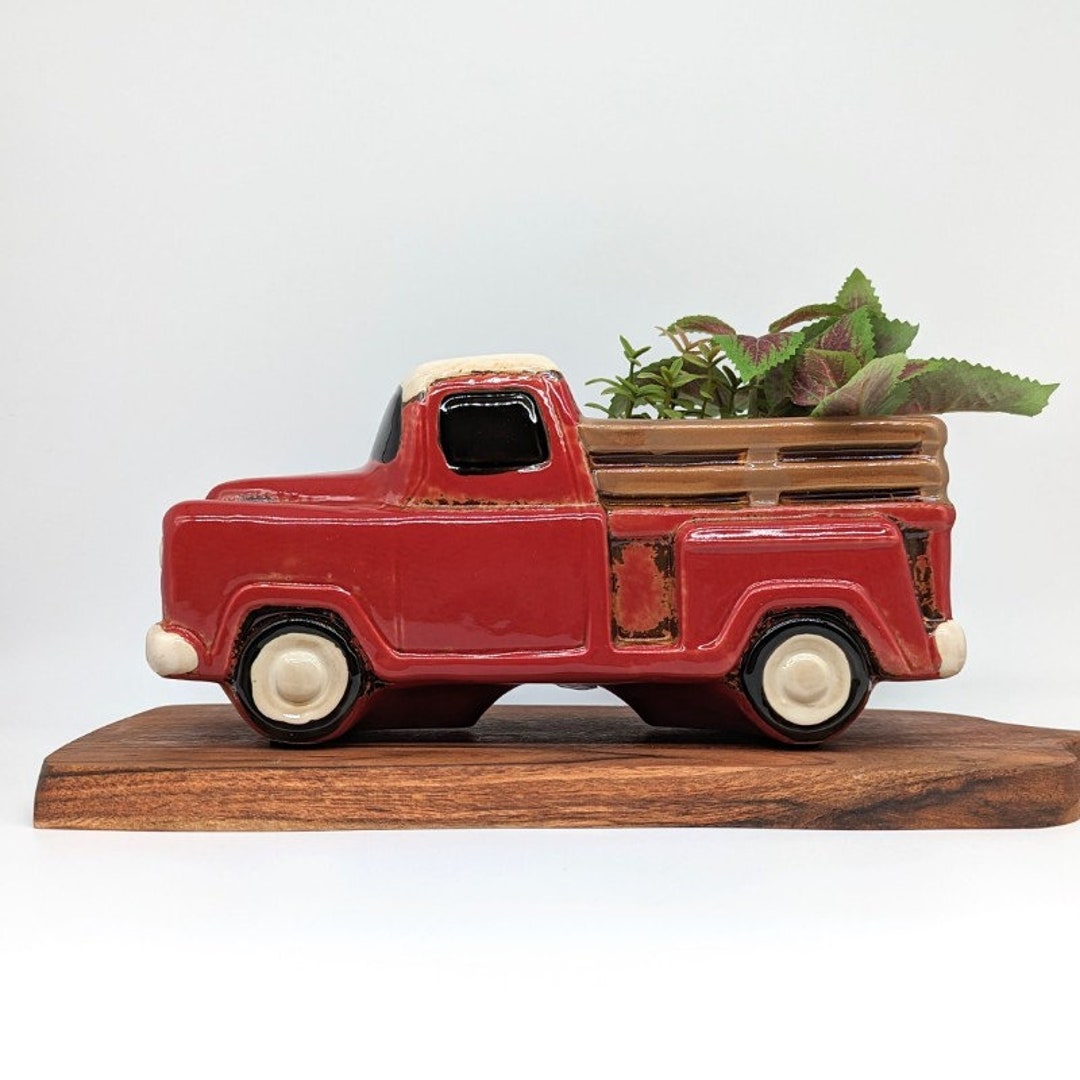 Red Ute Pickup Truck Planter Pot, 25cm | Gift for Him | Truck Gifts ...