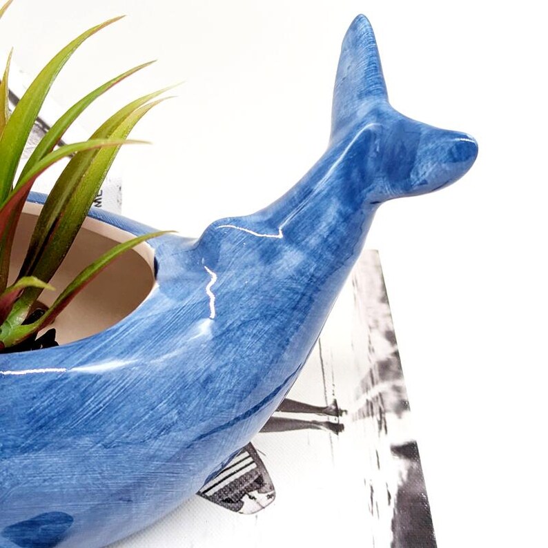 Happy Blue Whale Ceramic Planter Pot - Etsy