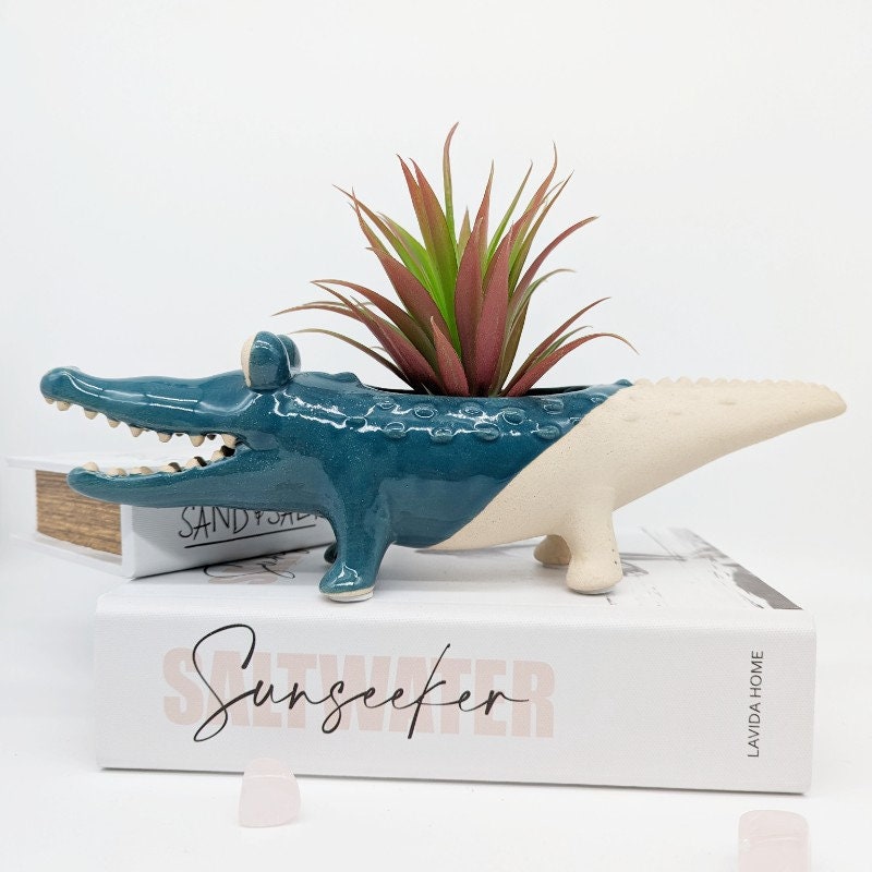 Alligator Planter - Etsy