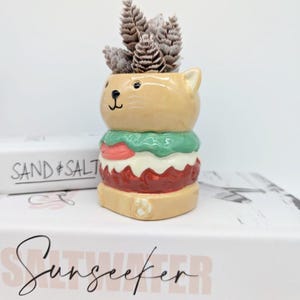 Hamburger Cat Planter Pot | Funny Novelty Planter | Gift for Cat Mum ...