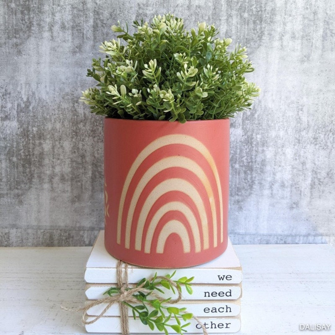 Red Rainbow Planter Pot, 14cm - Etsy