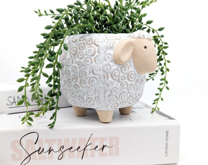 Sheep Planters | Sheep Gift | Faux House Plants | Novelty Flower Pot ...
