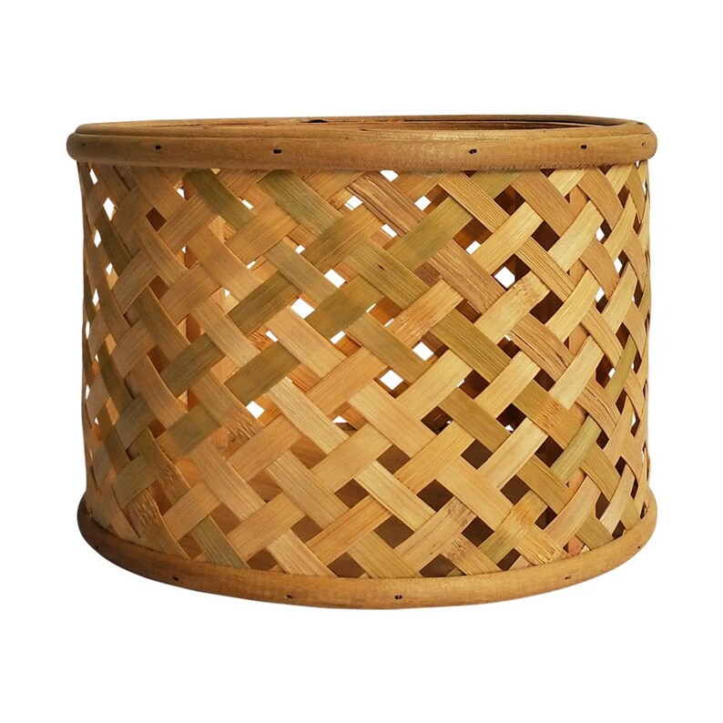 Modern Cane Weave Natural Pot Planters Set of 2 - Etsy