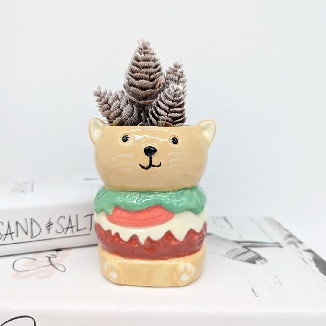 Hamburger Cat Planter Pot | Funny Novelty Planter | Gift for Cat Mum ...