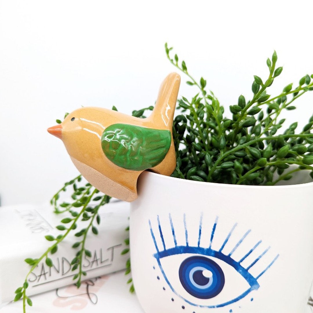 Bird Pot Hanger Sitter | Bird Gifts | Ceramic Ornament - Etsy