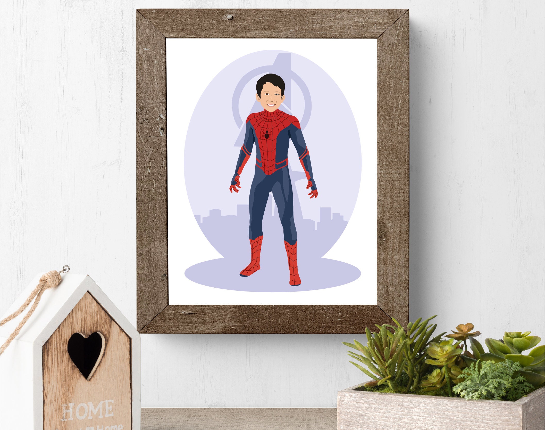 Custom Hand Drawn Single Portrait Avengers From Marvel Comics - Etsy