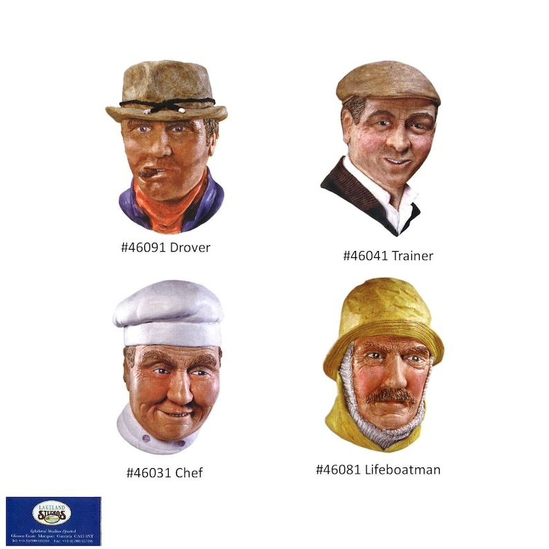 14 Chalk Heads to Choose Head Wall Hanging Lakeland Studios - Etsy Canada