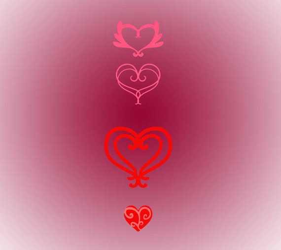 Fancy Hearts SVG File | Etsy