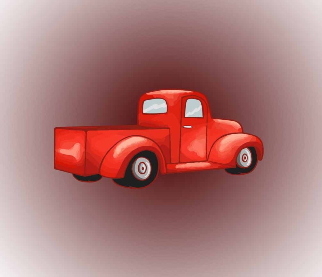 Red Pickup Truck SVG File - Etsy
