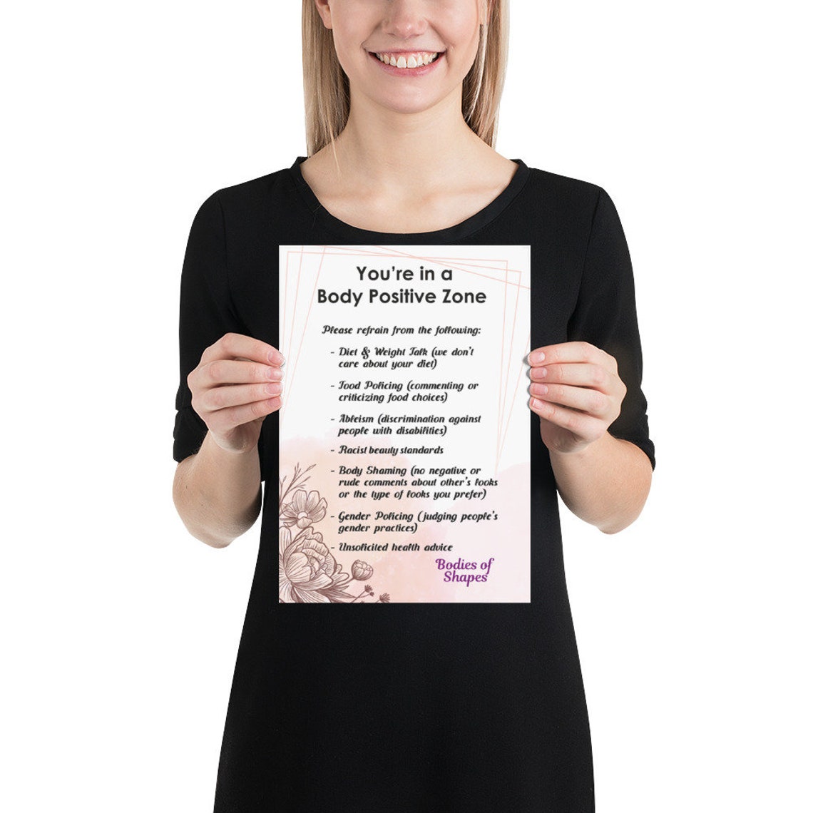 Body Positive Poster Body Positive Zone - Etsy