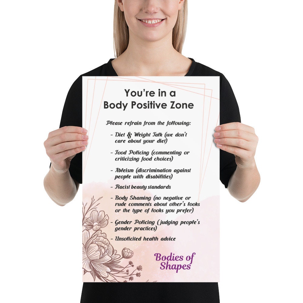 Body Positive Poster Body Positive Zone - Etsy