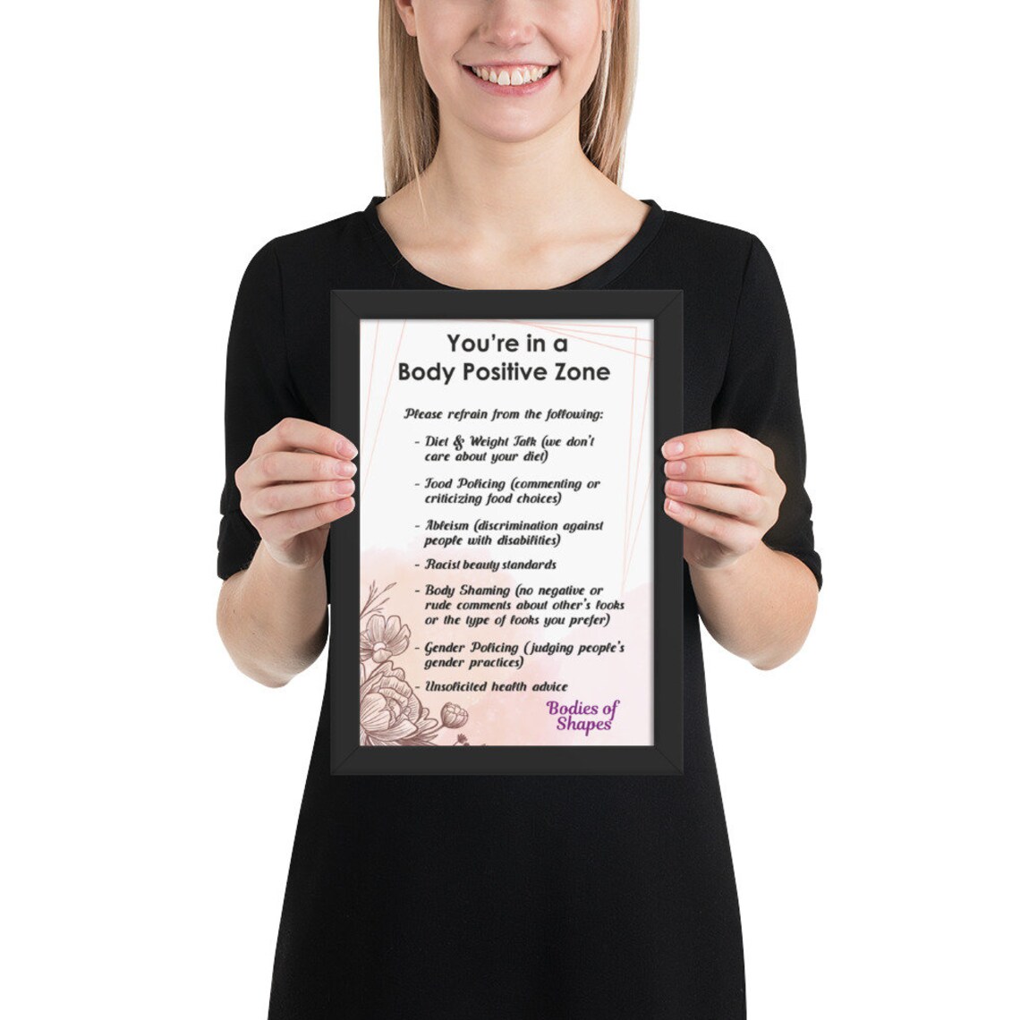 Body Positive Poster Body Positive Zone - Etsy