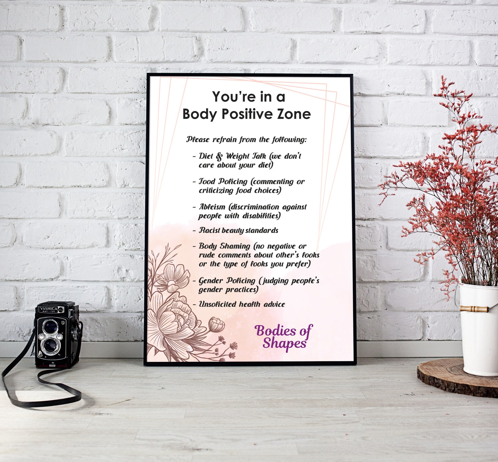 Body Positive Poster Body Positive Zone - Etsy