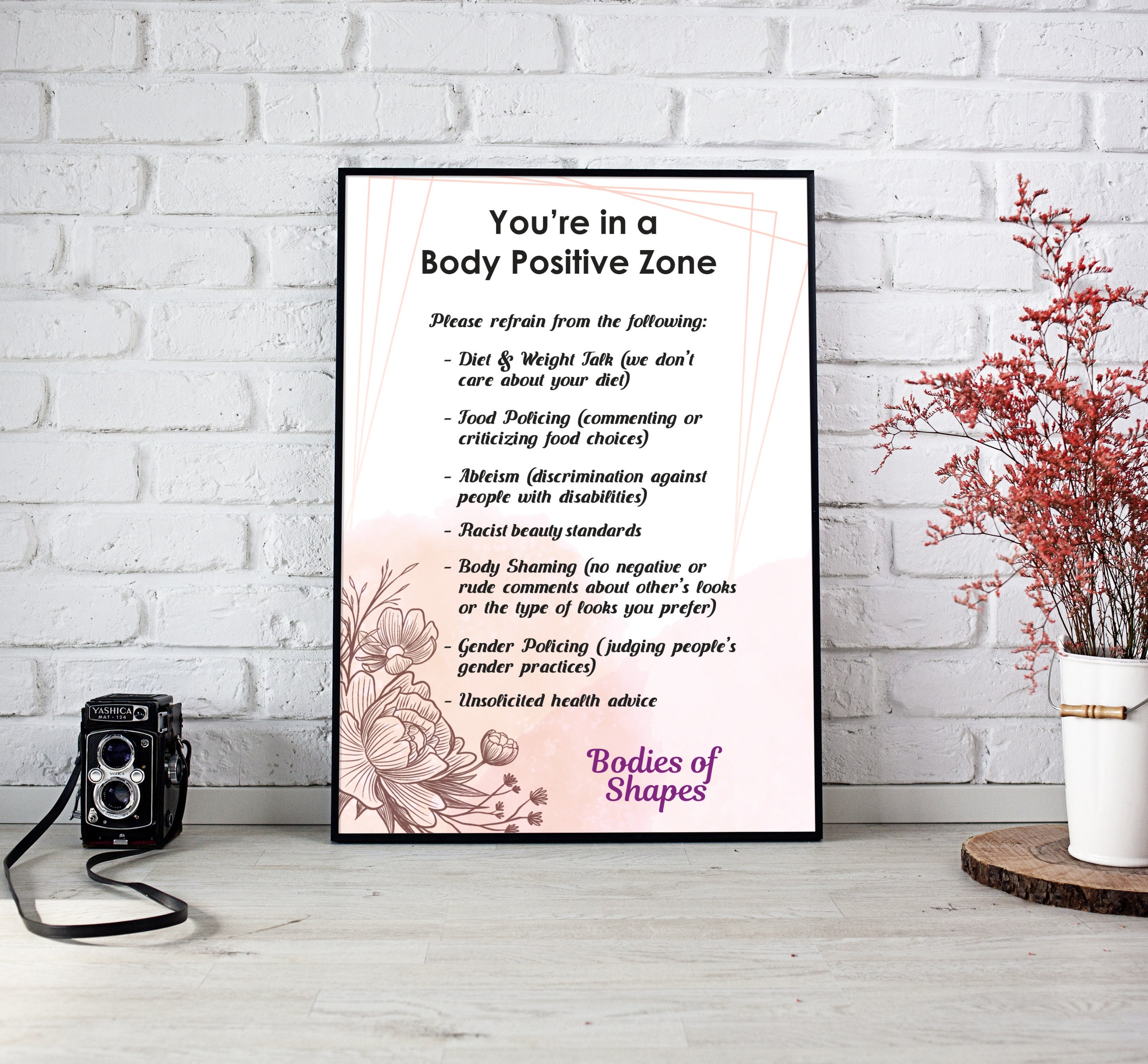 Body Positive Poster Body Positive Zone - Etsy