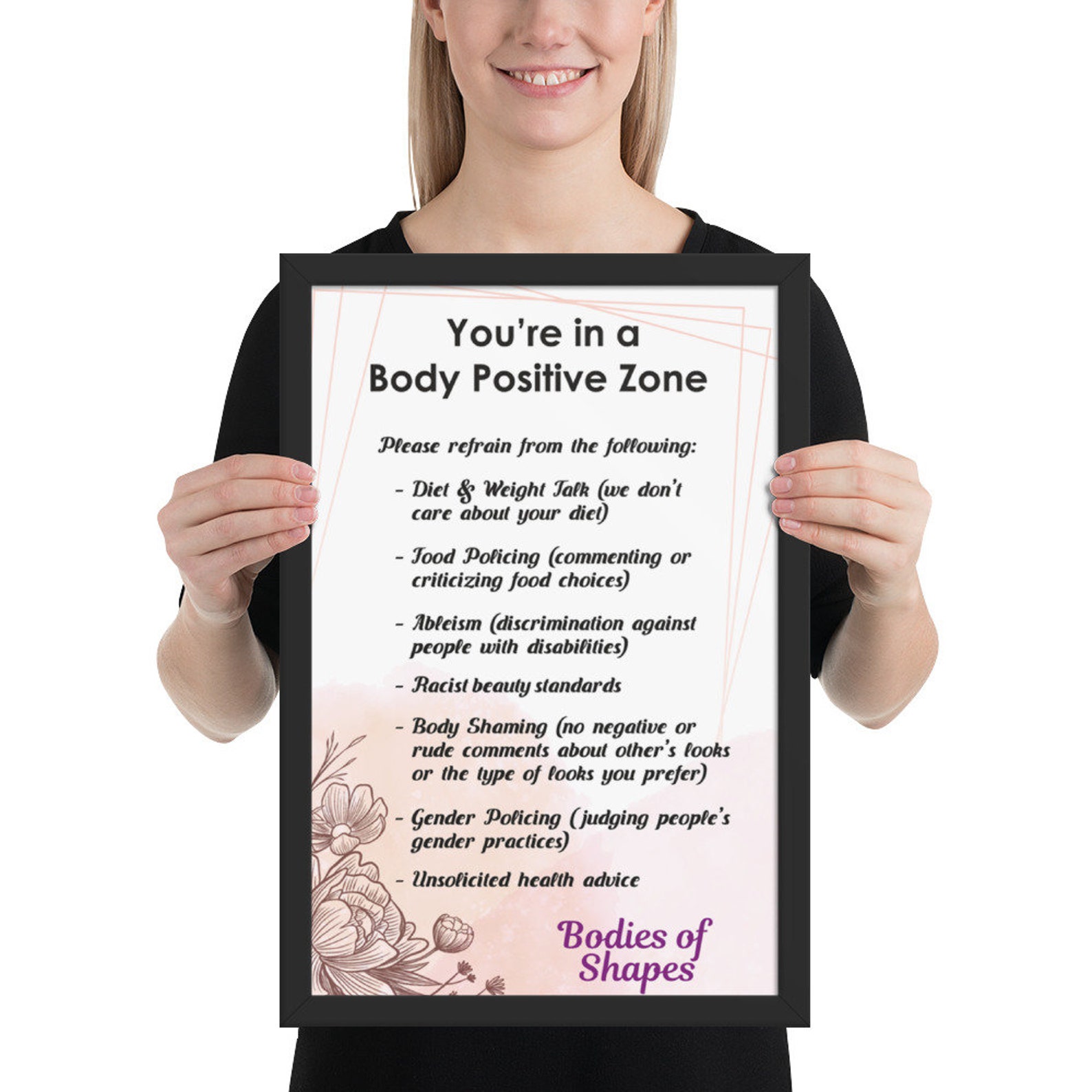 Body Positive Poster Body Positive Zone - Etsy