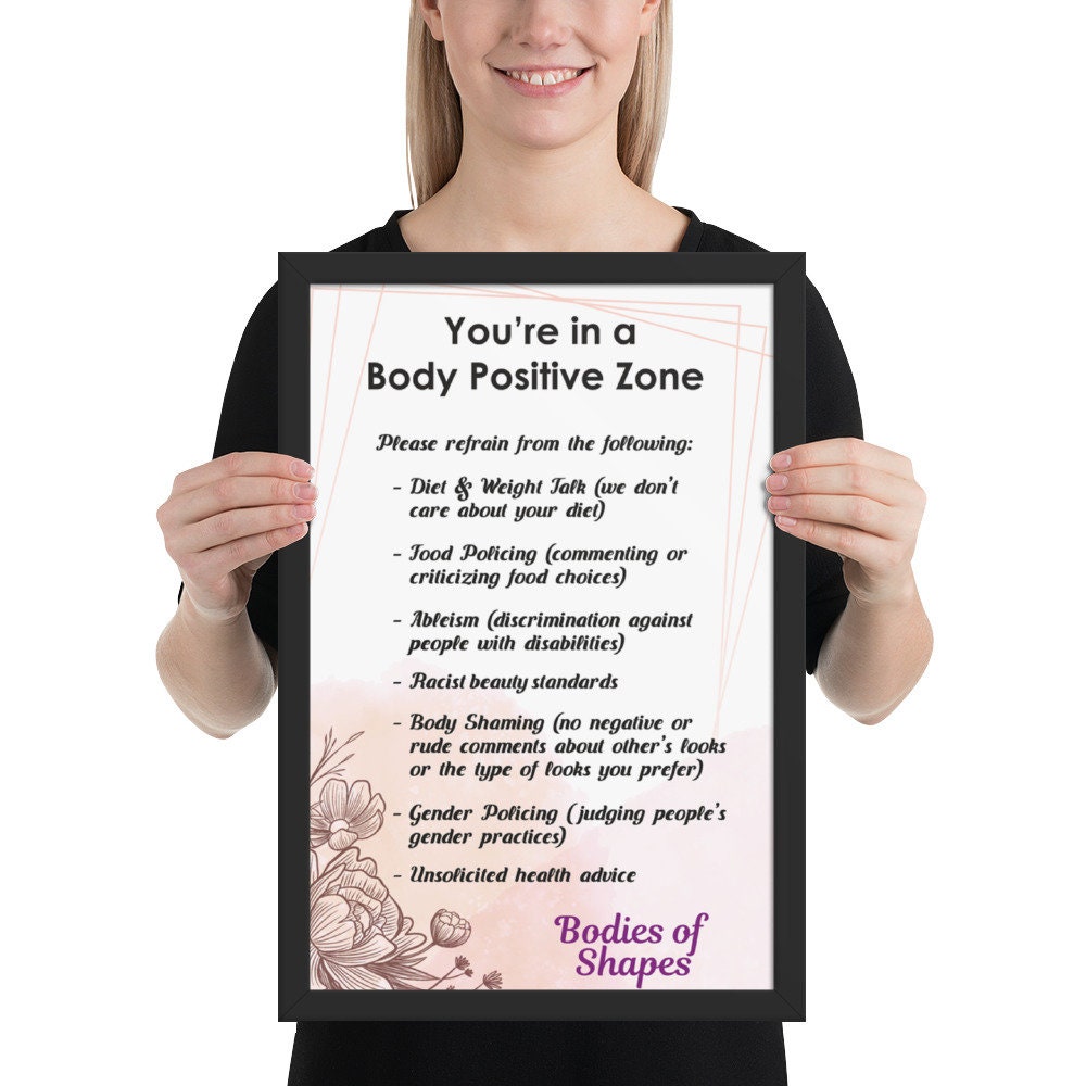Body Positive Poster Body Positive Zone - Etsy