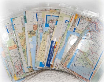 Map Paper Scrap Pack 50 pieces Scrapbook Paper DIY Wedding | Etsy