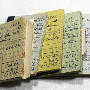 1 Stack 5 Booklets Vintage Check Register Stub 1930s 60s Vermont ...