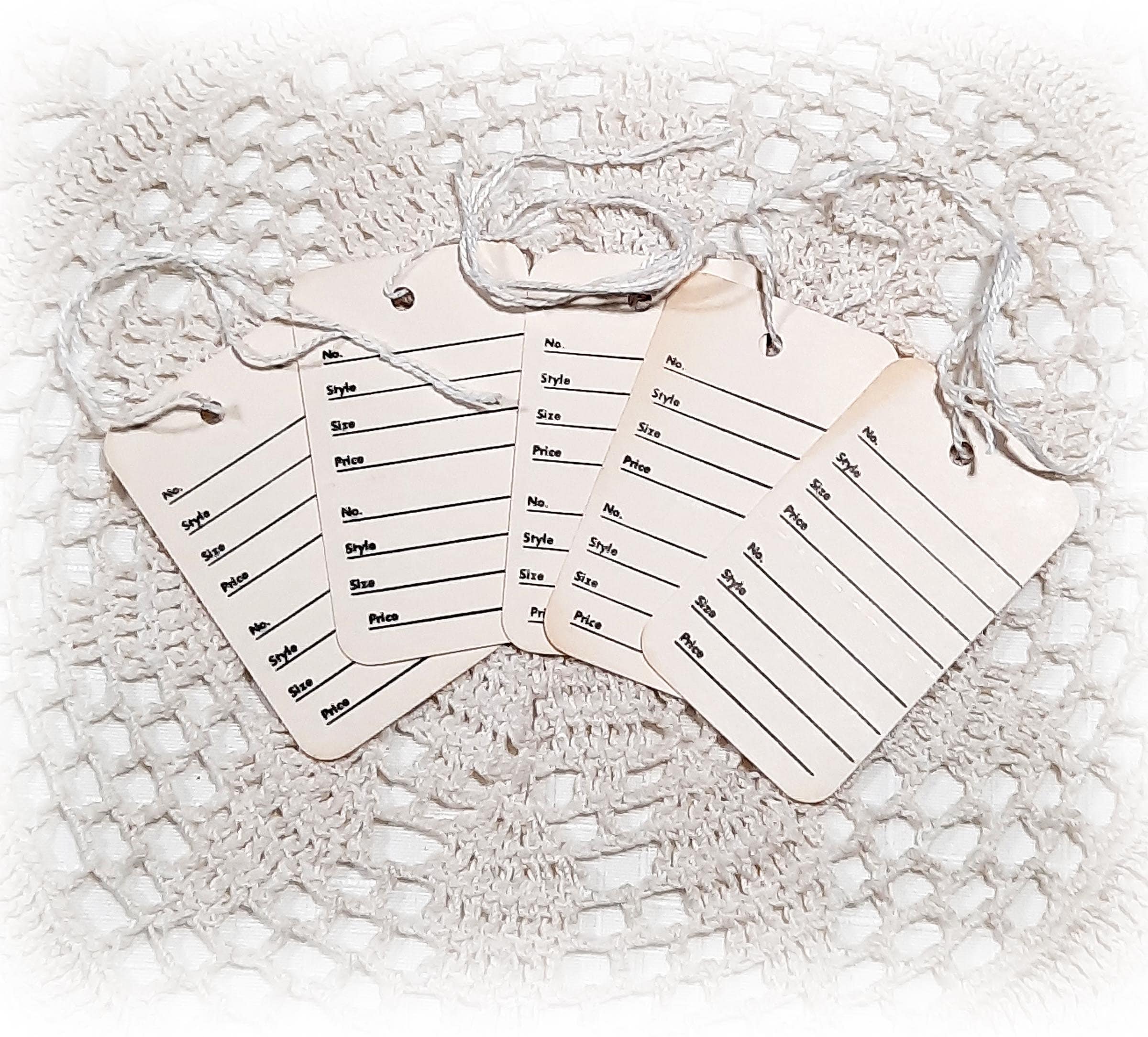 5 Vintage Old Price Tags Store Stock Inventory Clothing - Etsy