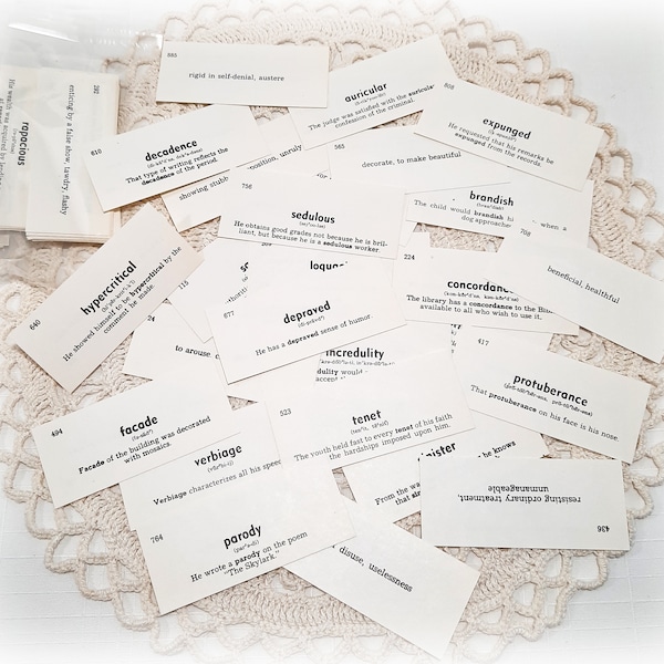 Vocabulary Cards - Etsy