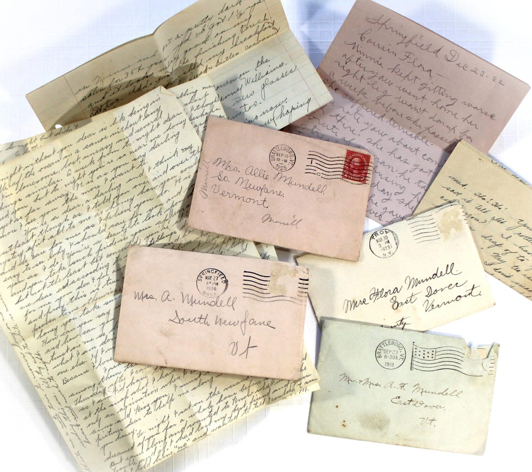 Vintage Letters 1920s to 1960 Antique Personal Ephemera Correspondence ...