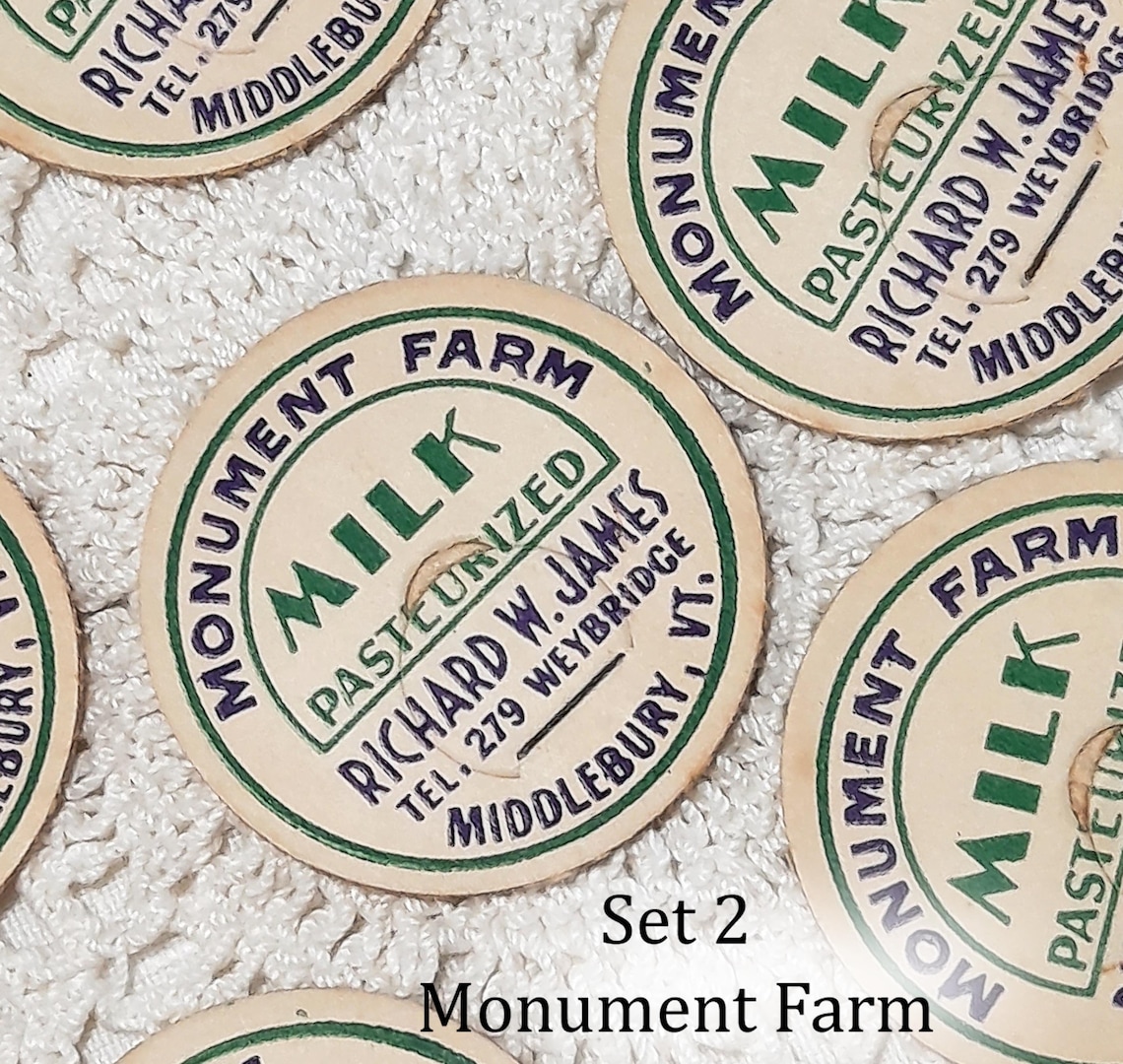 6 Vintage Milk Bottle Caps Paper Dairy Milk Bottle Caps Family | Etsy