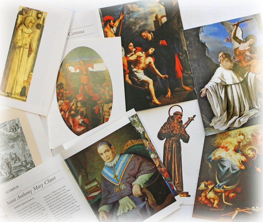 Vintage Saints Art Book Pages: Catholic Ephemera for Junk Journals - Etsy
