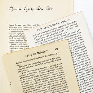 Vintage Book Page Bundle: 70+ Assorted Paper Ephemera Junk Journals ...