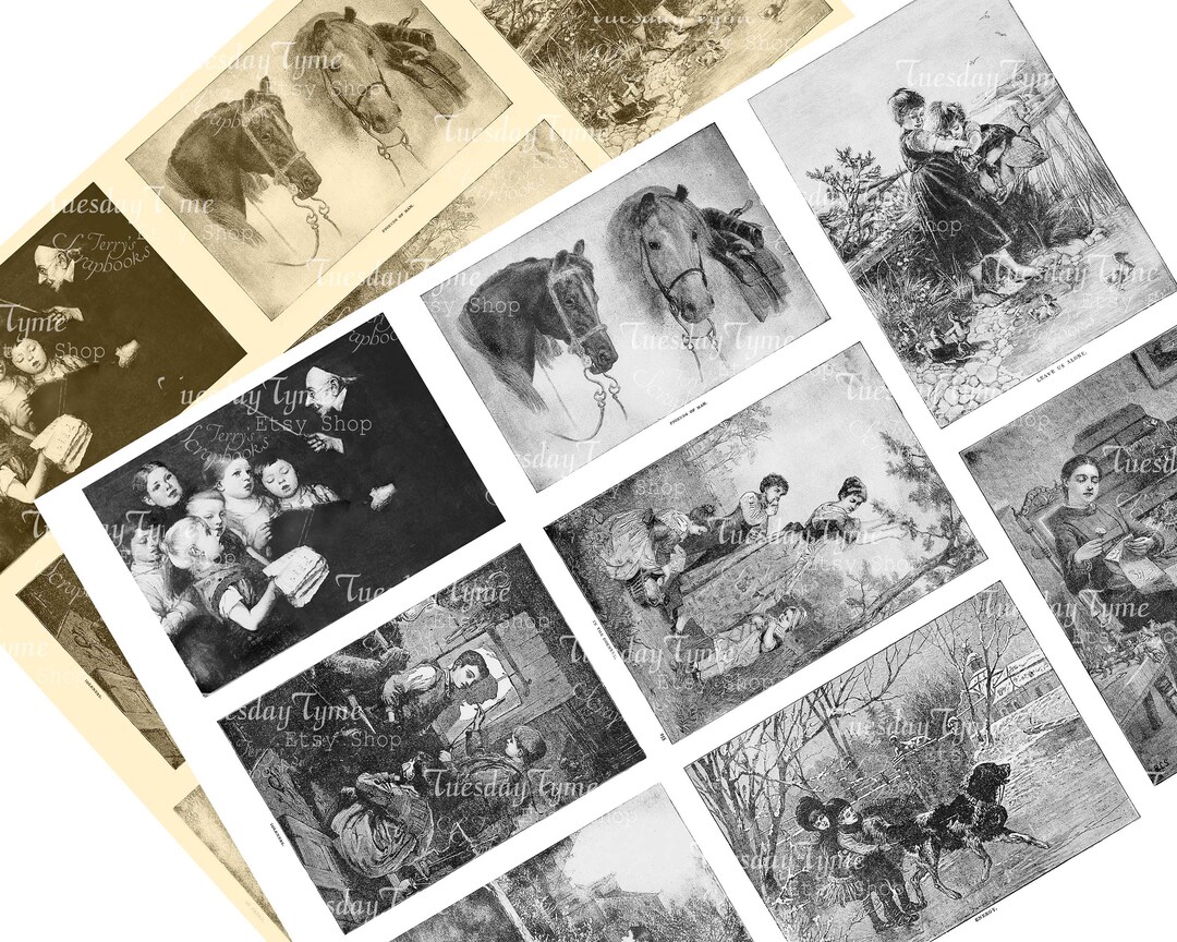 Victorian Bookplate Illustrations: Ephemera Pack for Junk Journals ...