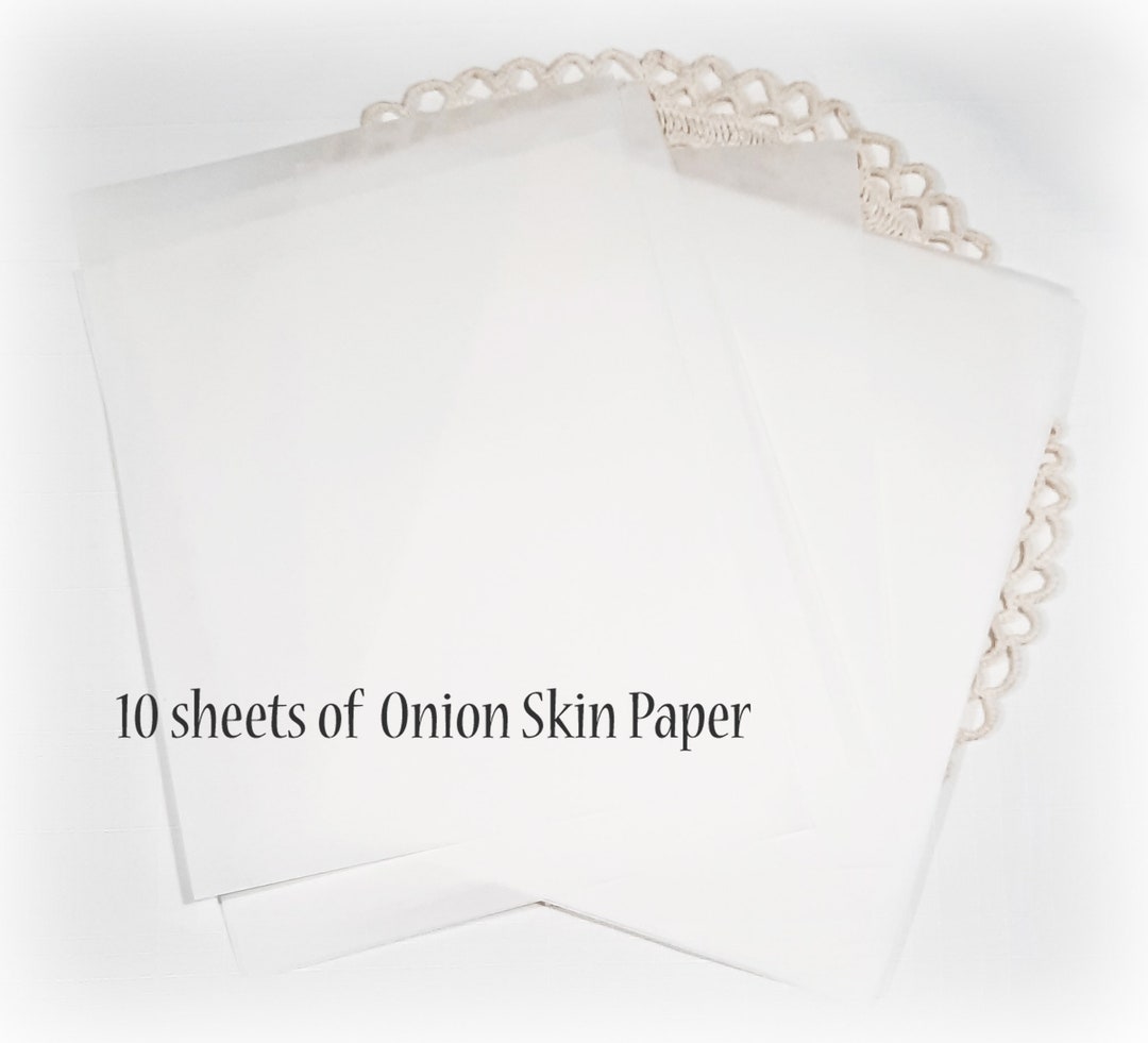 10 Sheets Onion Skin Paper Sheets Tracing Airmail Blank Page Typewriter ...