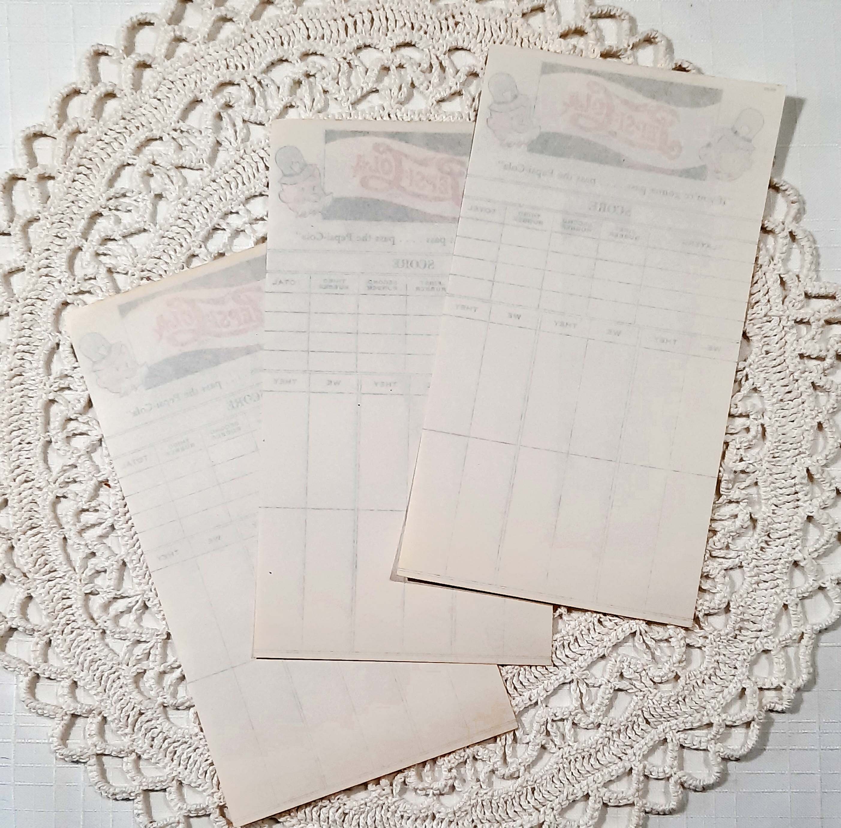 4 Vintage Pepsi Cola Bridge Score Sheets Pepsi and Pete 1940s - Etsy