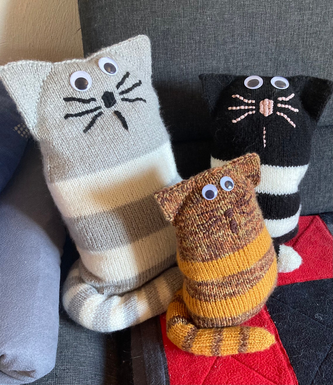 Knitted Cat Cushions new - Etsy