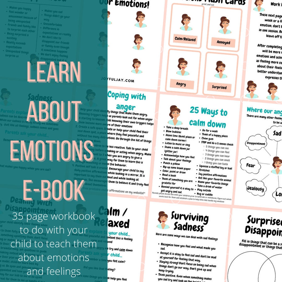 Learn About Emotions Workbook for Kids | Positive Parenting | Feelings ...