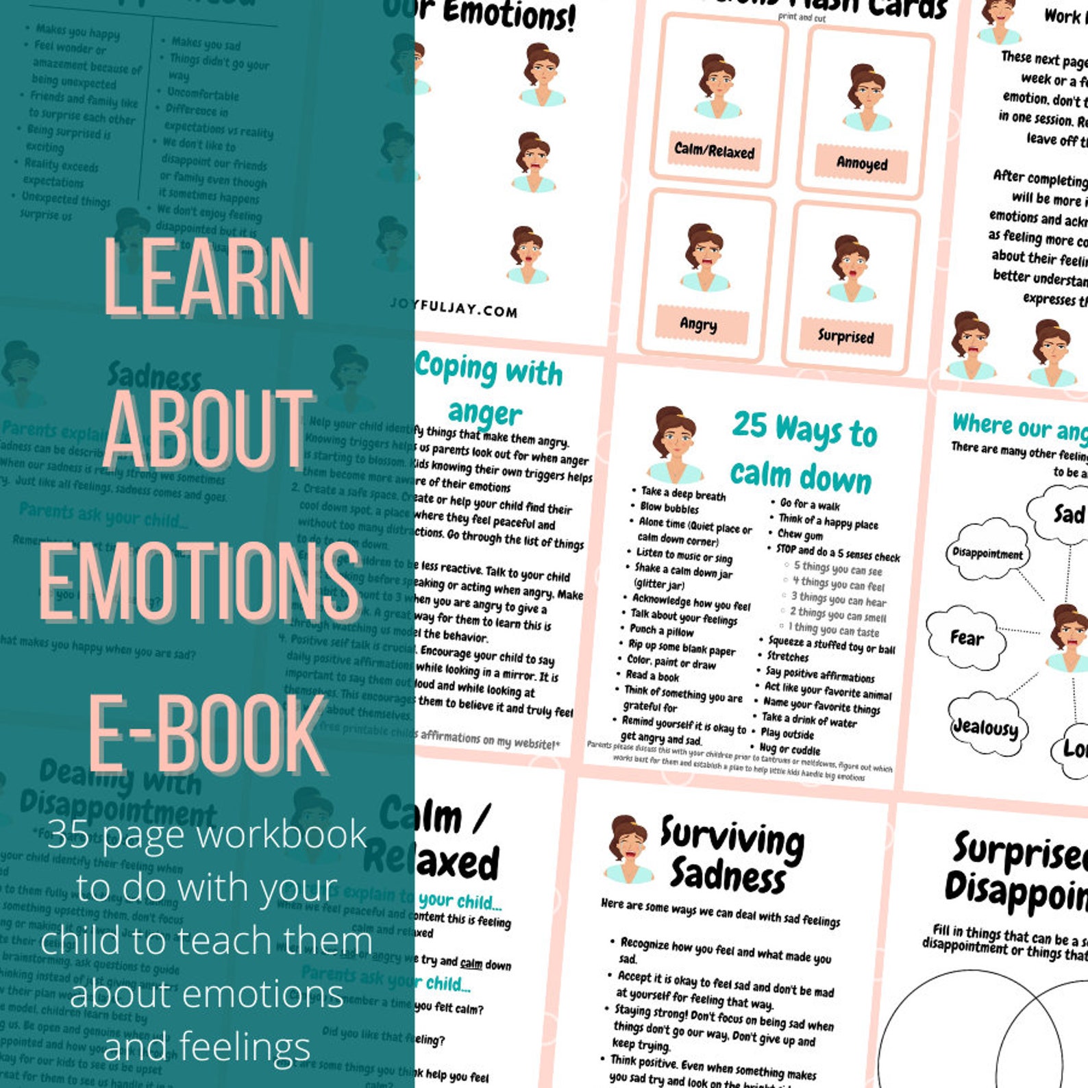 Learn About Emotions Workbook for Kids | Positive Parenting | Feelings ...