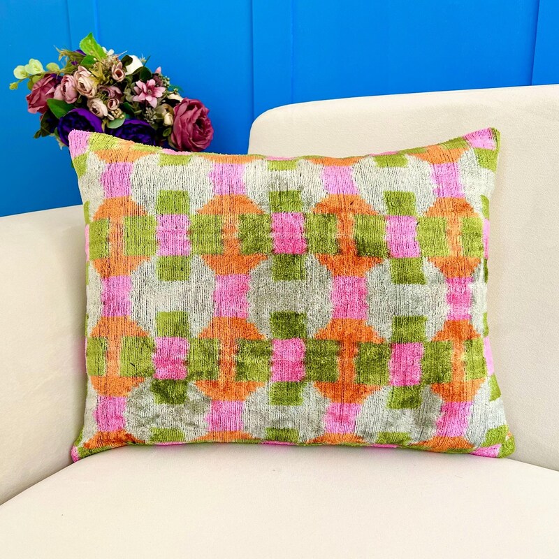 Ikat Pattern Pillow - Etsy