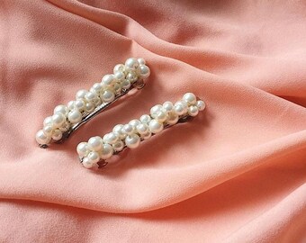 Pearl hair clip | Etsy