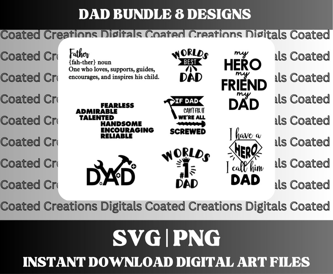 Dad SVG Bundle, Father's Day Svg, Best Dad Ever Svg, Dad Life Svg, Dad ...
