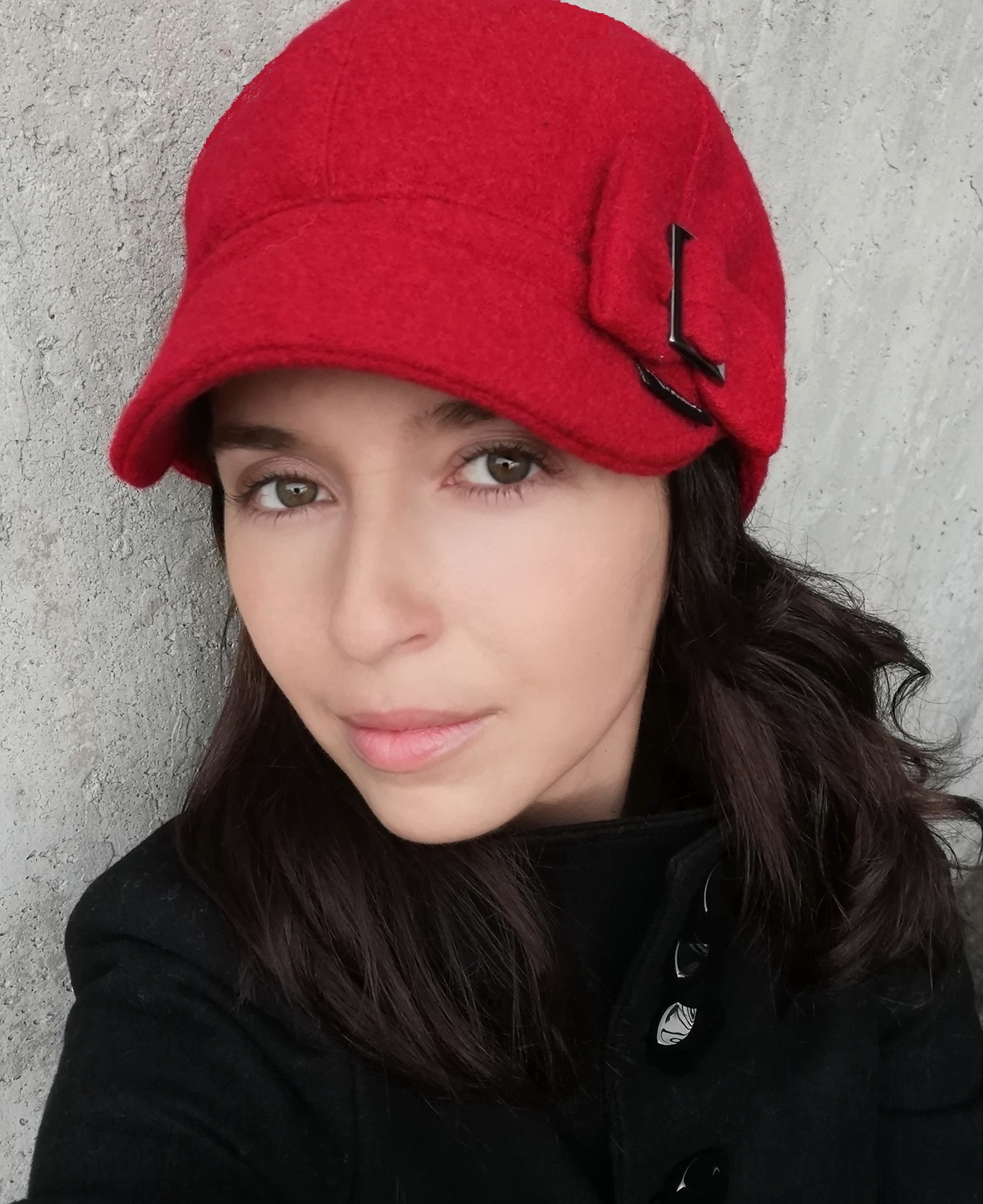 Adjustable Boiled Wool Cap, High Quality Fabric, 6 Panels, Warm, Soft ...