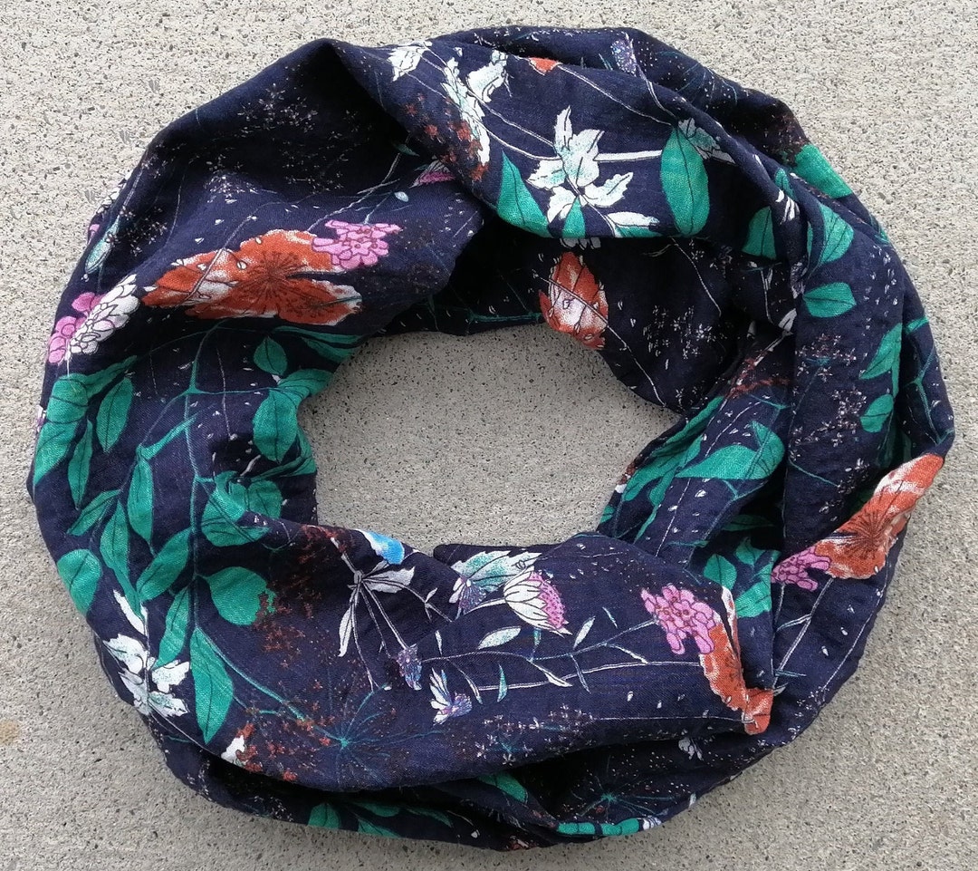 Cotton Infinity Scarf, Light, Soft and Comfortable, Double Wrap, High ...