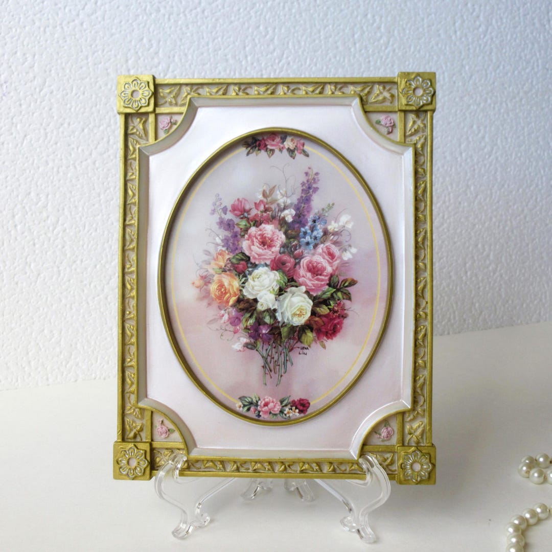 Bradford Exchange Collectible Frame Cameo of Roses by Lena Liu ...